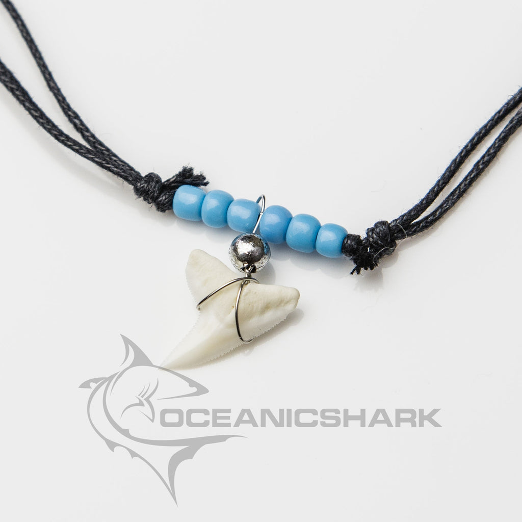 Shark Tooth Necklaces Bulk Black and Turquoise - Oceanicshark